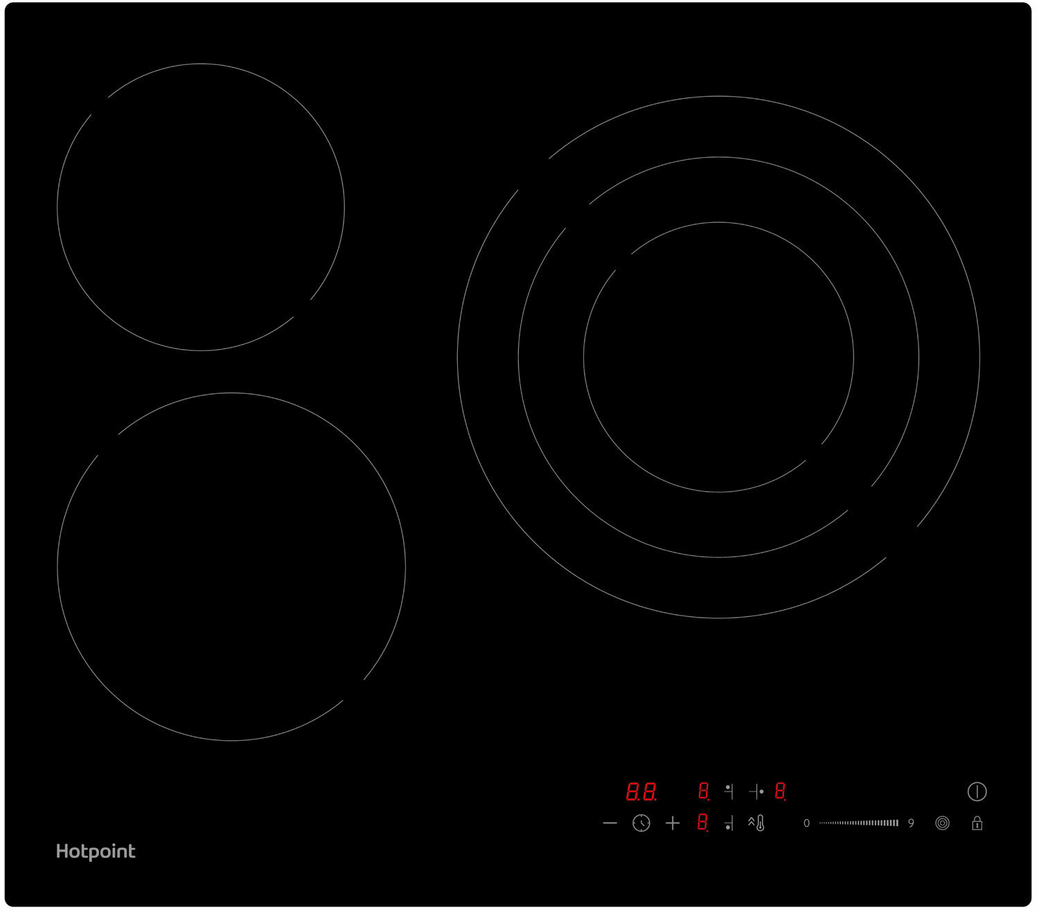 Электрическая варочная панель Hotpoint HR 6O3 CS черный