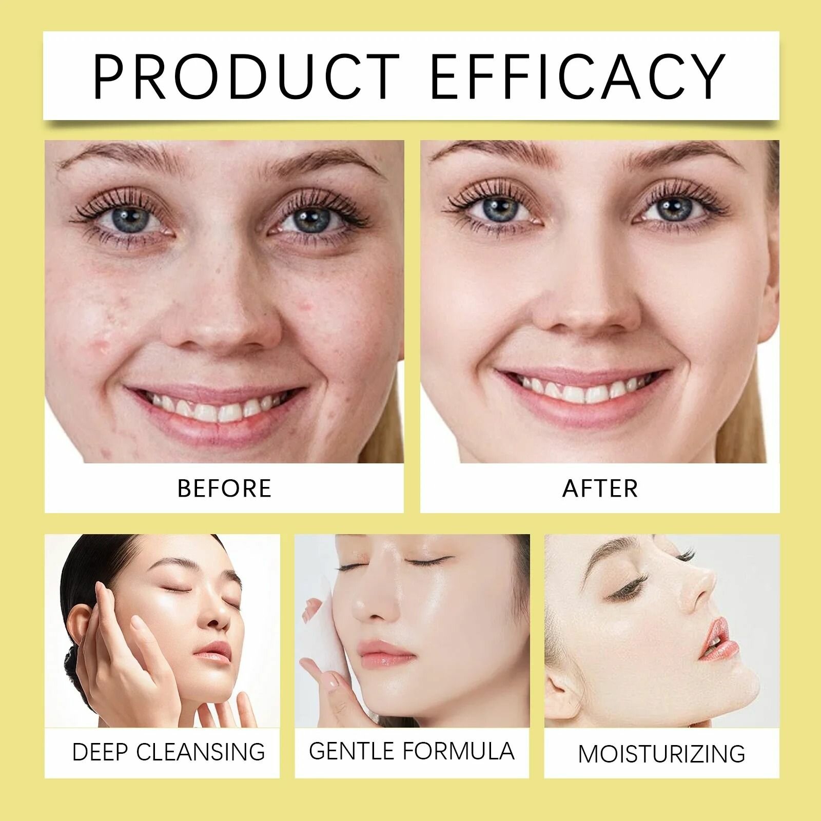 Используйте увлажняющее очищающее средство для лица Astragalus moisturizing facial cleanser для очищения пор, увлажнения кожи, освежения и не пересушивания