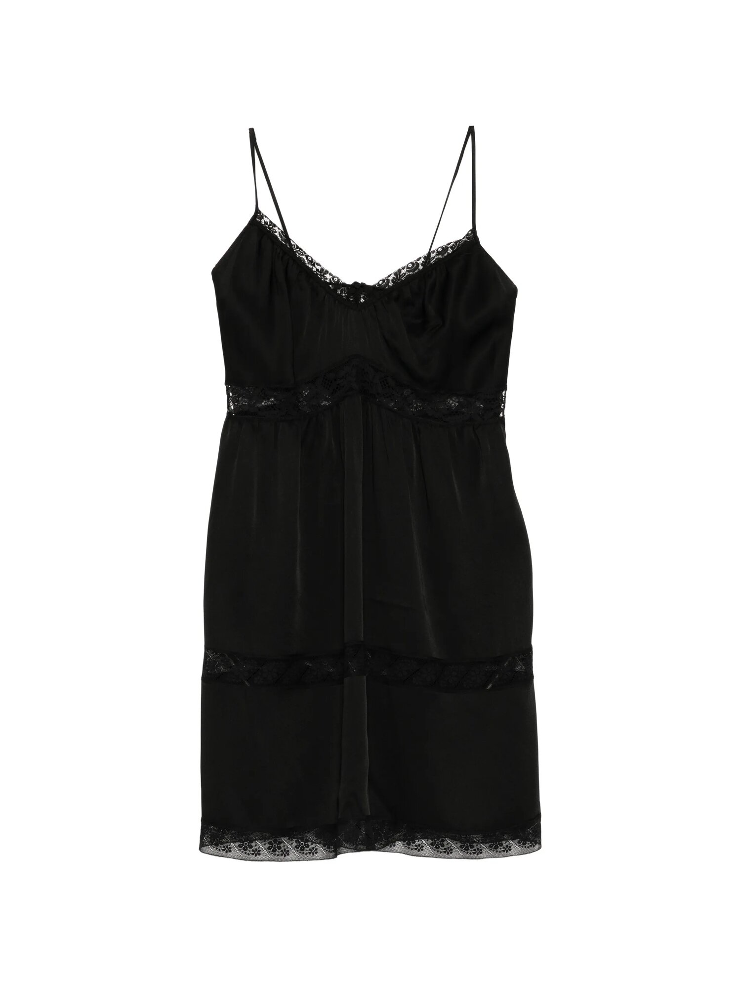 Платье Lace-trimmed slip dress
