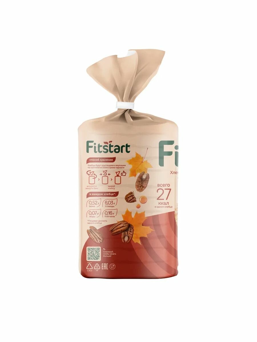 Хлебцы рисовые Кленовый сироп FITSTART,100г — фото 1