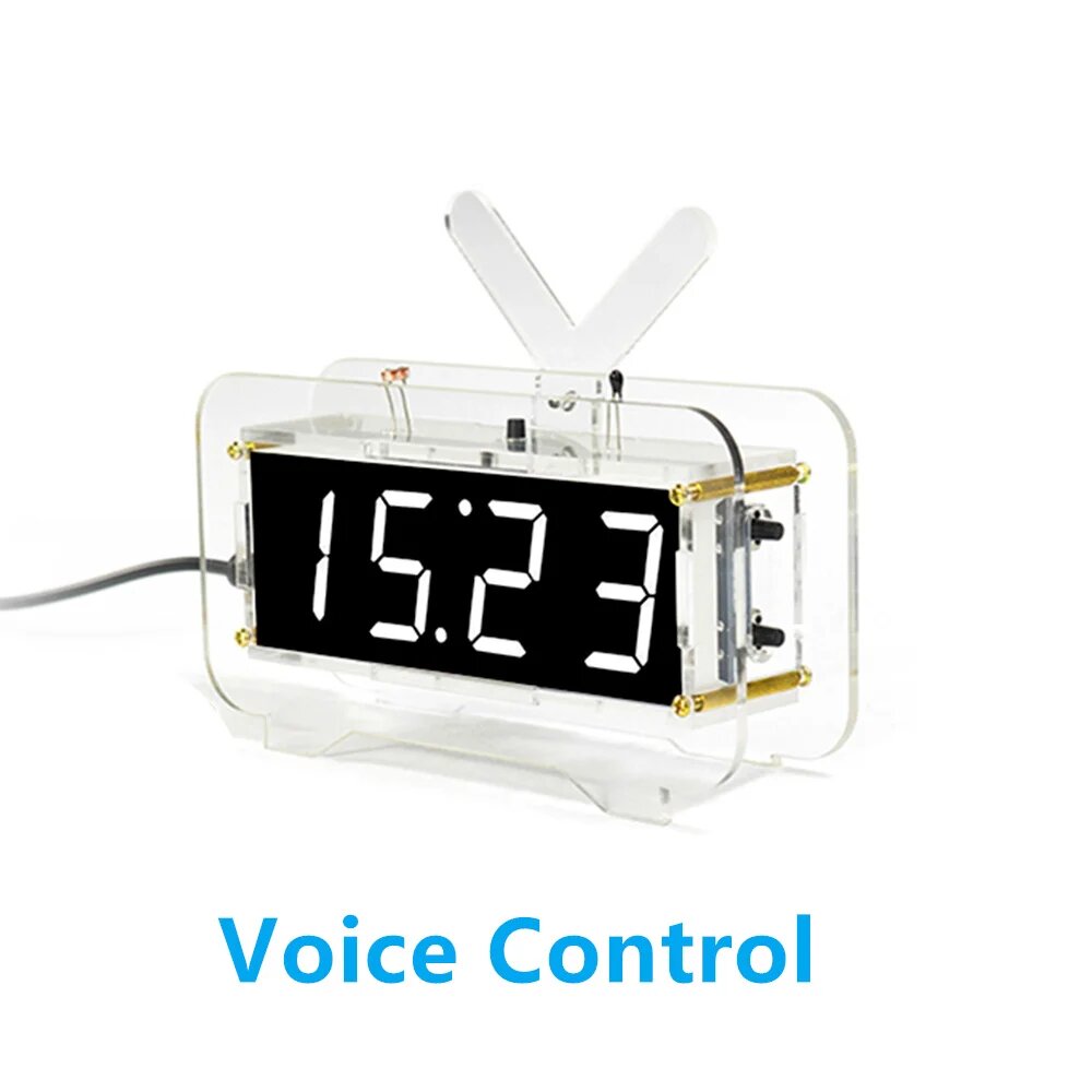 DIY Electronic Clock LED Microcontroller Kit Red/Blue White