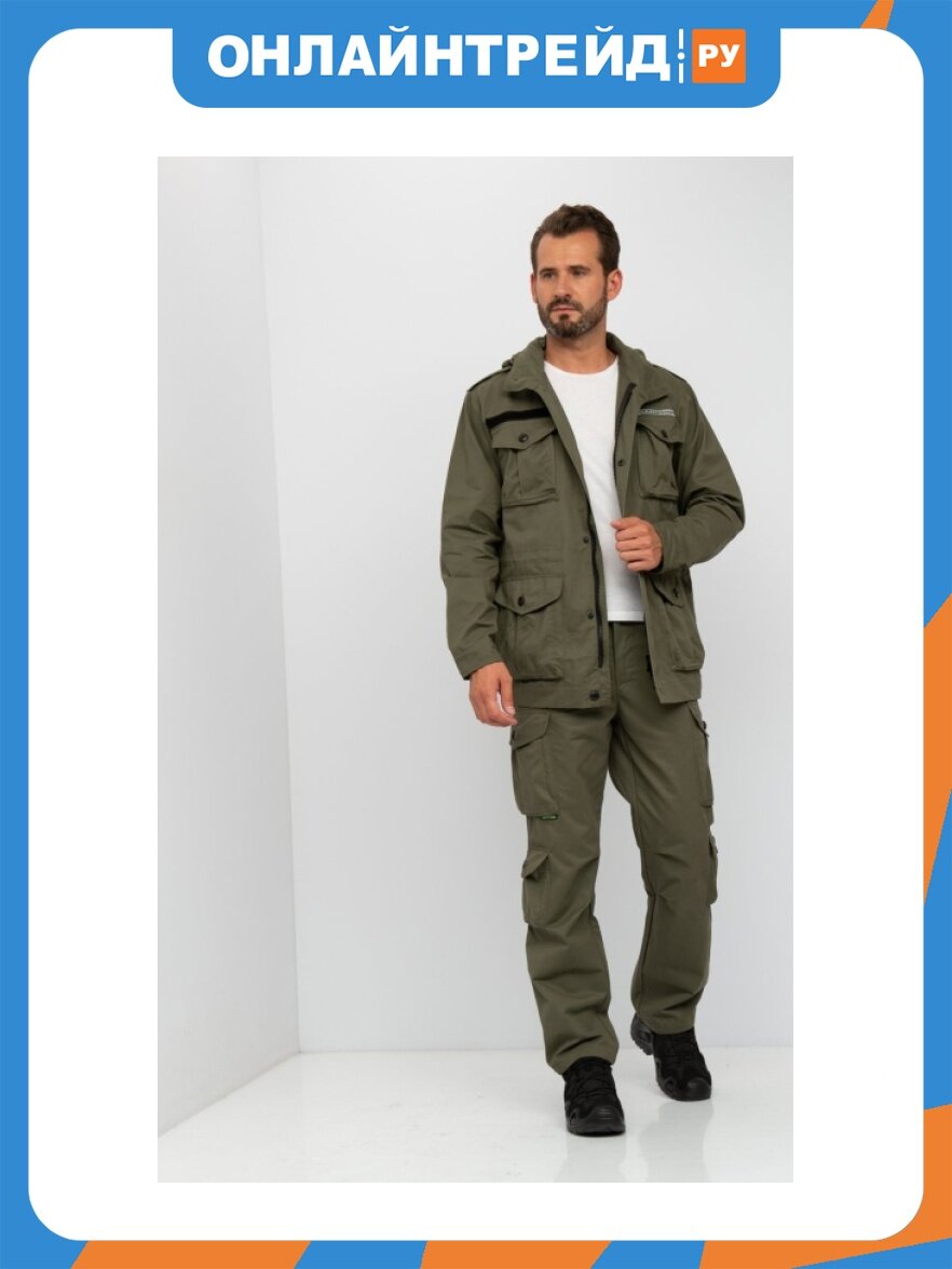 Костюм летний Huntsman Крафт ткань Cotton цвет Хаки р.52-54/170-176
