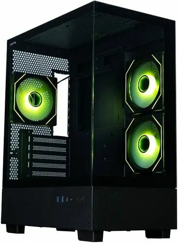 Компьютерный корпус XASTRA Q400M (Q400M-3FM12A-C6-UC) черный - Mini Tower, Micro-ATX, USB 2.0 Type-A, USB 3.2 Gen 1 Type-A
