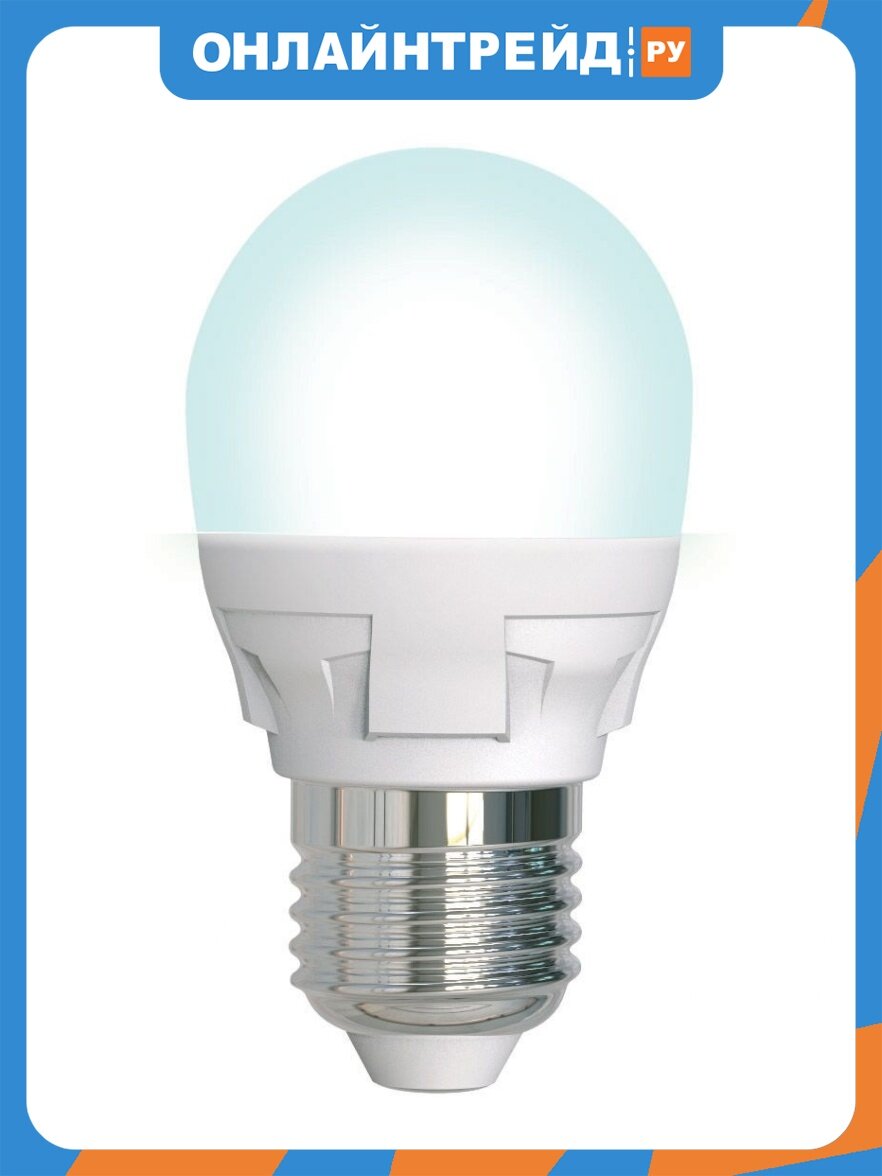 Светодиодная лампа Uniel LED-G45 7W/4000K/E27/FR/DIM PLP01WH диммируемая