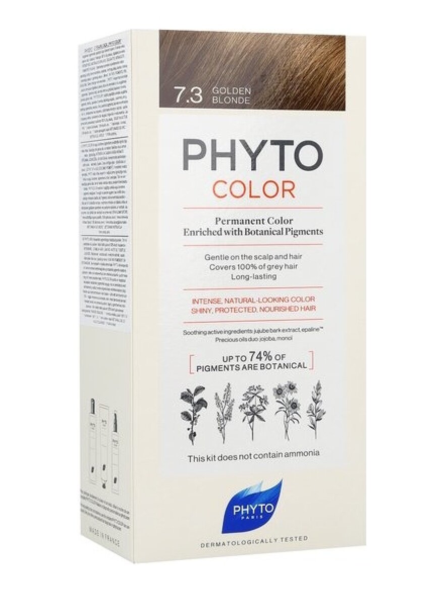 Краска для волос Phyto Color тон 7.3 золотистый блонд