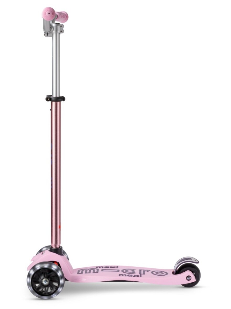 Самокат Micro Maxi Deluxe Pro LED пудровый — фото 1