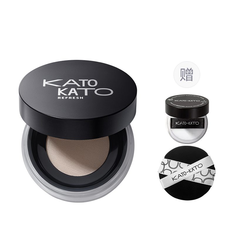 Матирующая пудра женская KATO-KATO, (3.0 New Upgraded) 04 Soft, with 1g Nude Loose Powder+Powder Puff