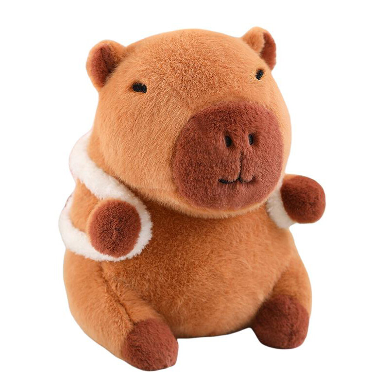 Плюшевая игрушка унисекс MERCONSER Милый Пекарский Рюкзак Капибара, Small Steamed Bun Backpack Style, 25CM EU