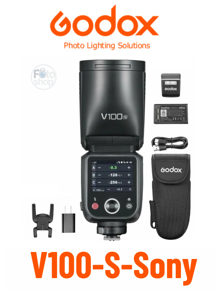 Godox V100 100 Вт TTL Литий-ионная Вспышка Для Камеры С Круглой Головкой Беспроводная Передача Вспышки Speedlite