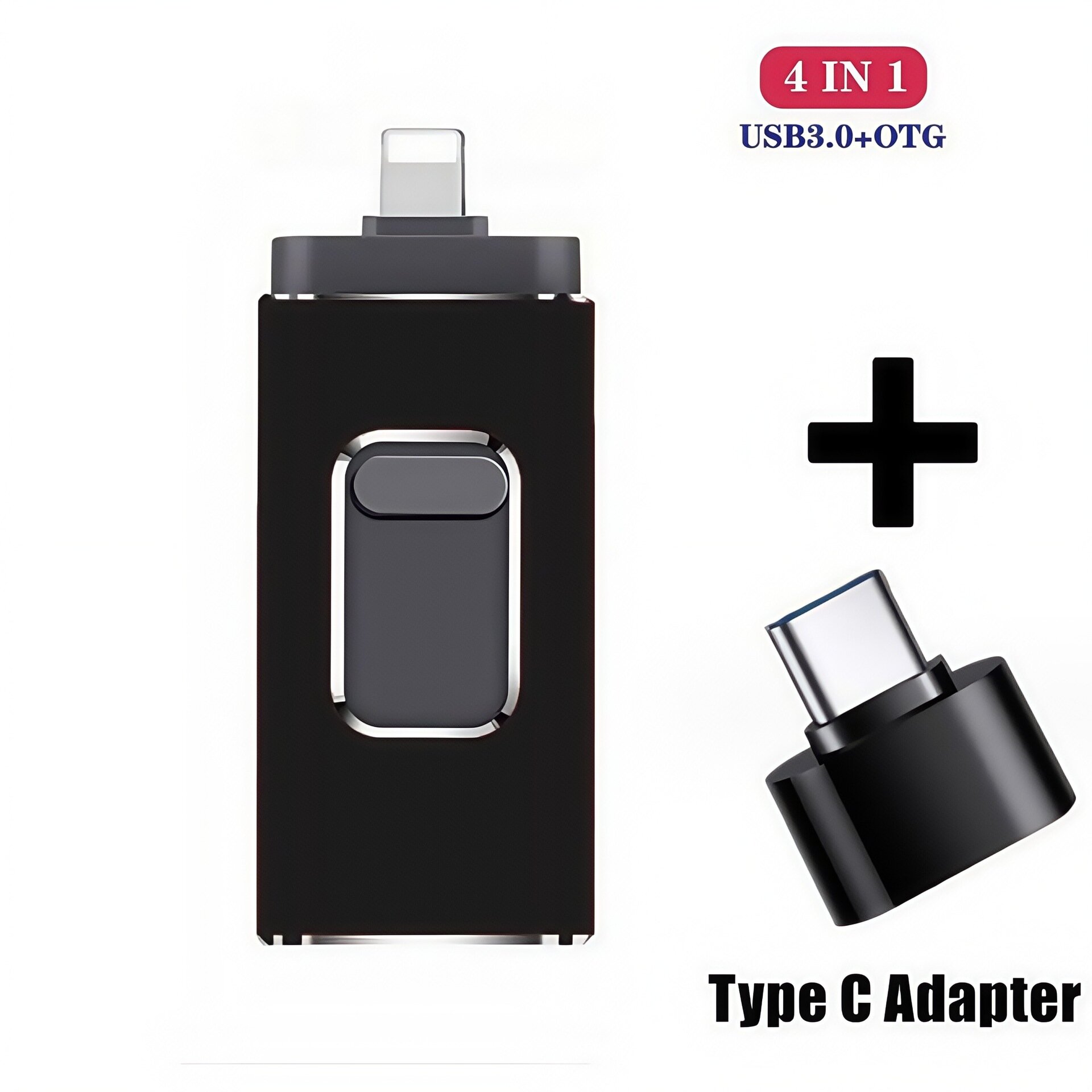 USB-накопитель для мобильного телефона, четыре в одном, OTG USB-накопитель, USB-накопитель типа C, подходит для Apple, Huawei, Android и компьютеров.