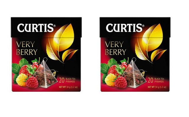 Curtis Чай пирамидки, Very Berry , 1,7г х 20шт, 34гр , 2 шт