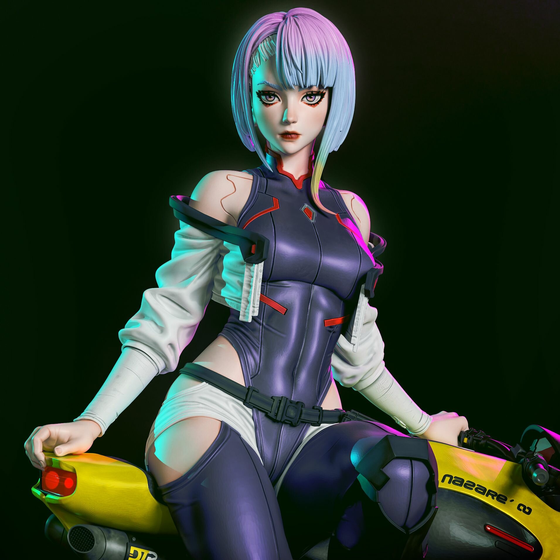 Сборная модель Lucy (Cyberpunk 2077), 300мм (без базы), 1/6 для покраски
