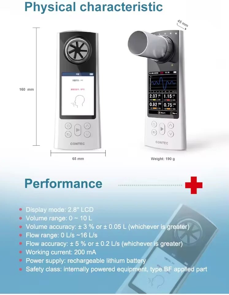 Contec Bluetooth Спирометр SP80B — фото 1