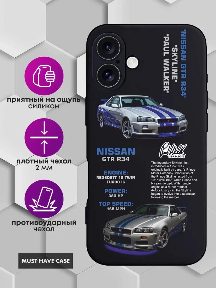 Чехол на iPhone 16 Plus с принтом — фото 1