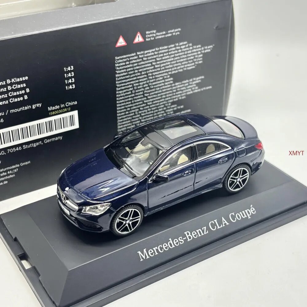 1:43 Mercedes CLA C117 Coupe металлическая модель авто, длина 10 см, двери не открываются, коллекционная сувенир, подарок для мальчиков