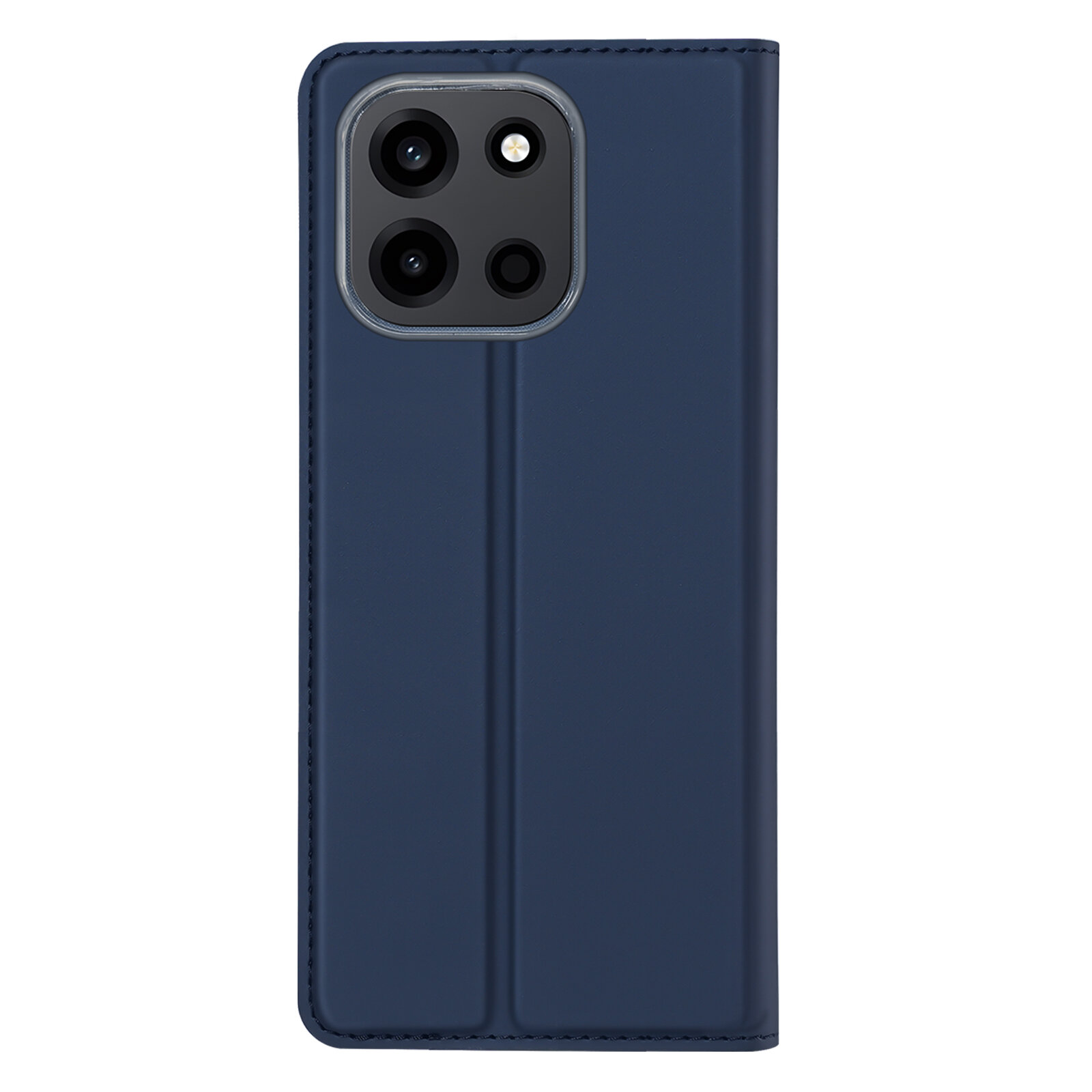 Чехол книжка из кожи синего цвета для OnePlus Nord 6, серия Skin Pro Series от Dux Ducis