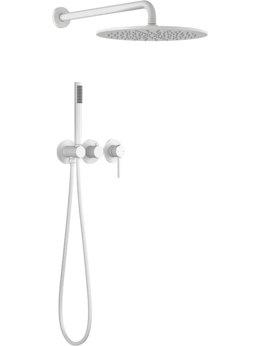 Душевой комплект Timo Saona SX-2349/16SM С внутренней частью, матовый белый