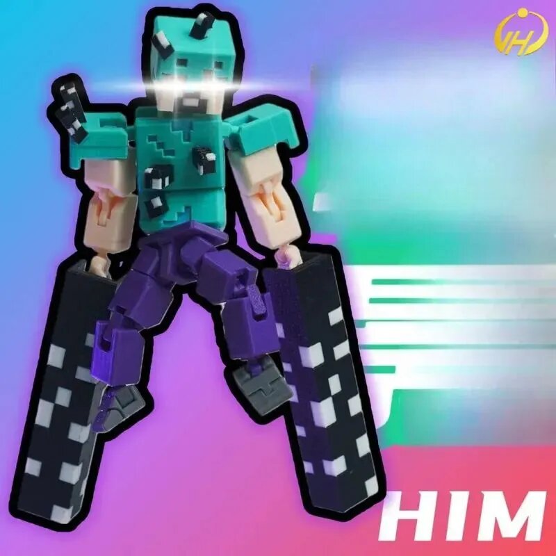 Суперподвижная 3D фигурка Майнкрафт Херобрин Minecraft Herobrine, сборная модель конструктор, игровой сувенир