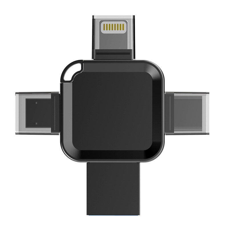 Металлический USB 3.0 флеш-накопитель с поддержкой OTG для iPhone и Huawei, темно-серый, 1 ТБ