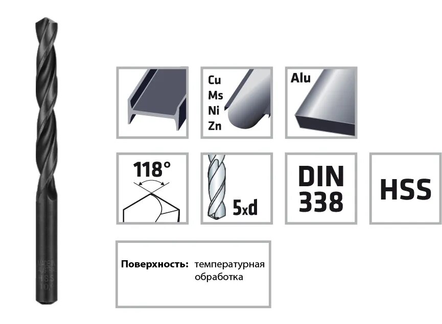 Сверло по металлу HSS Sprint DIN 338 Ø1,50 мм Alpen