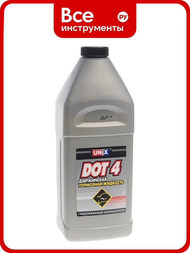Тормозная жидкость UNIX DOT‑4, совместимость с SAE J1704, соответствие ISO 4925 Class 4, повышенная термостабильность