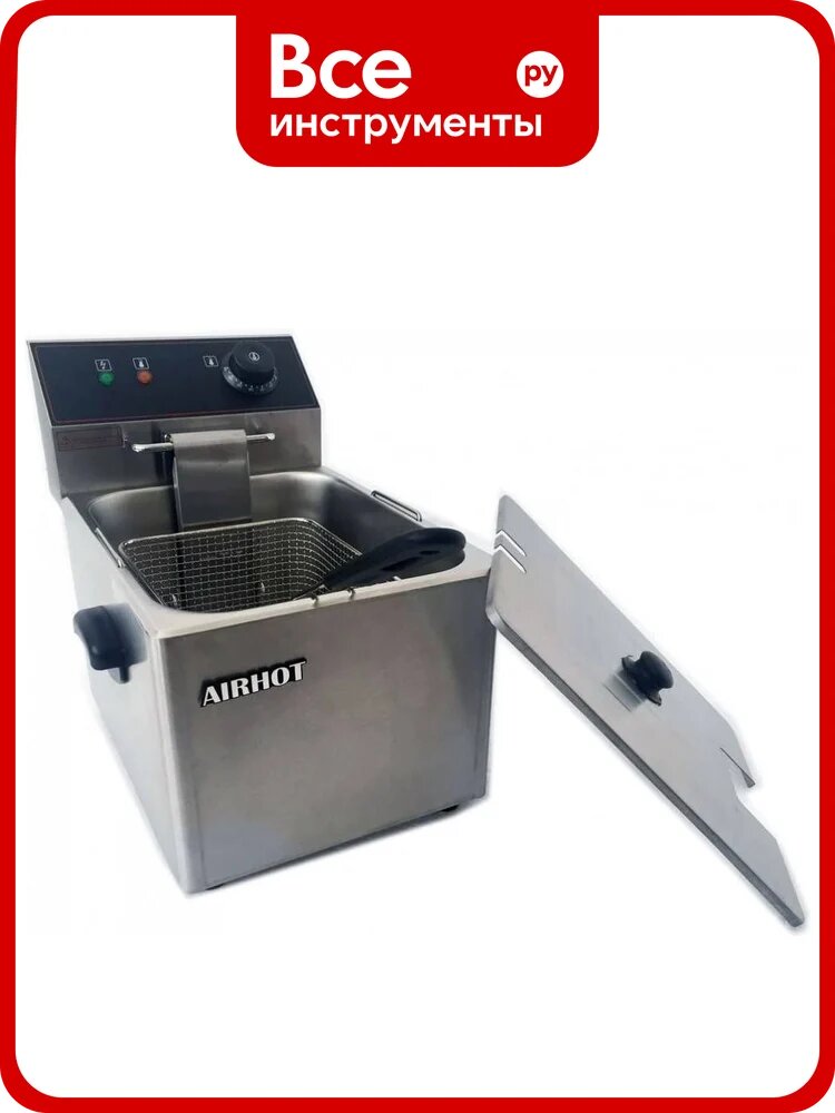 Фритюрница Airhot EF8, нержавеющая сталь, съемная чаша, 8 л, 3250 Вт
