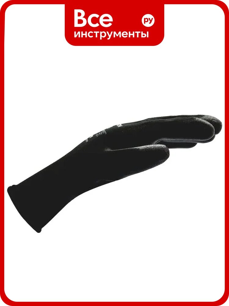 Перчатки защитные из полиэстера с полиуретаном MTE Black PU, черные, р.10 2899402410