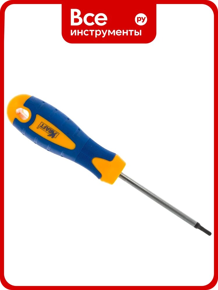 Отвертка KRAFT TORX Т15*80 KT 700439, с рельефной поверхностью, рукоять из двухкомпонентного, магнитный наконечник