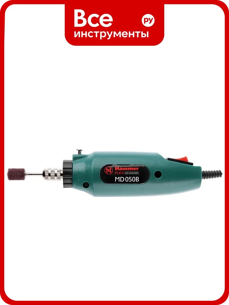 Мини-дрель Hammer Flex 12 В, 1-3.2 мм, 15000 об/мин, аксессуары 80 шт, в блистере MD050B