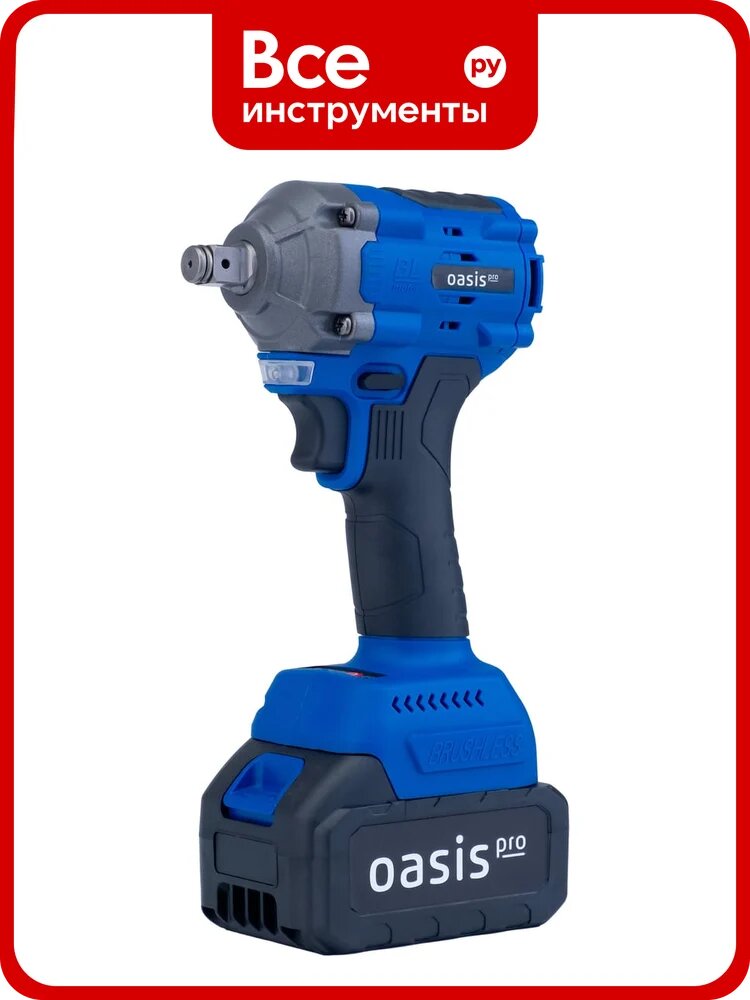 Гайковерт Oasis GK-750 Pro, бесщёточный, 750 Нм, Li-Ion, 21В, 4Ач, 3300уд/мин