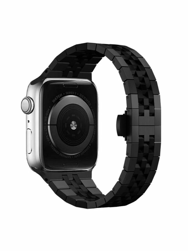 Ремень из нержавеющей стали для Apple Watch Ultra 3 2 1 49 мм / серии 11 10 46 мм / 9 8 7 45 мм / SE3 SE2 SE 6