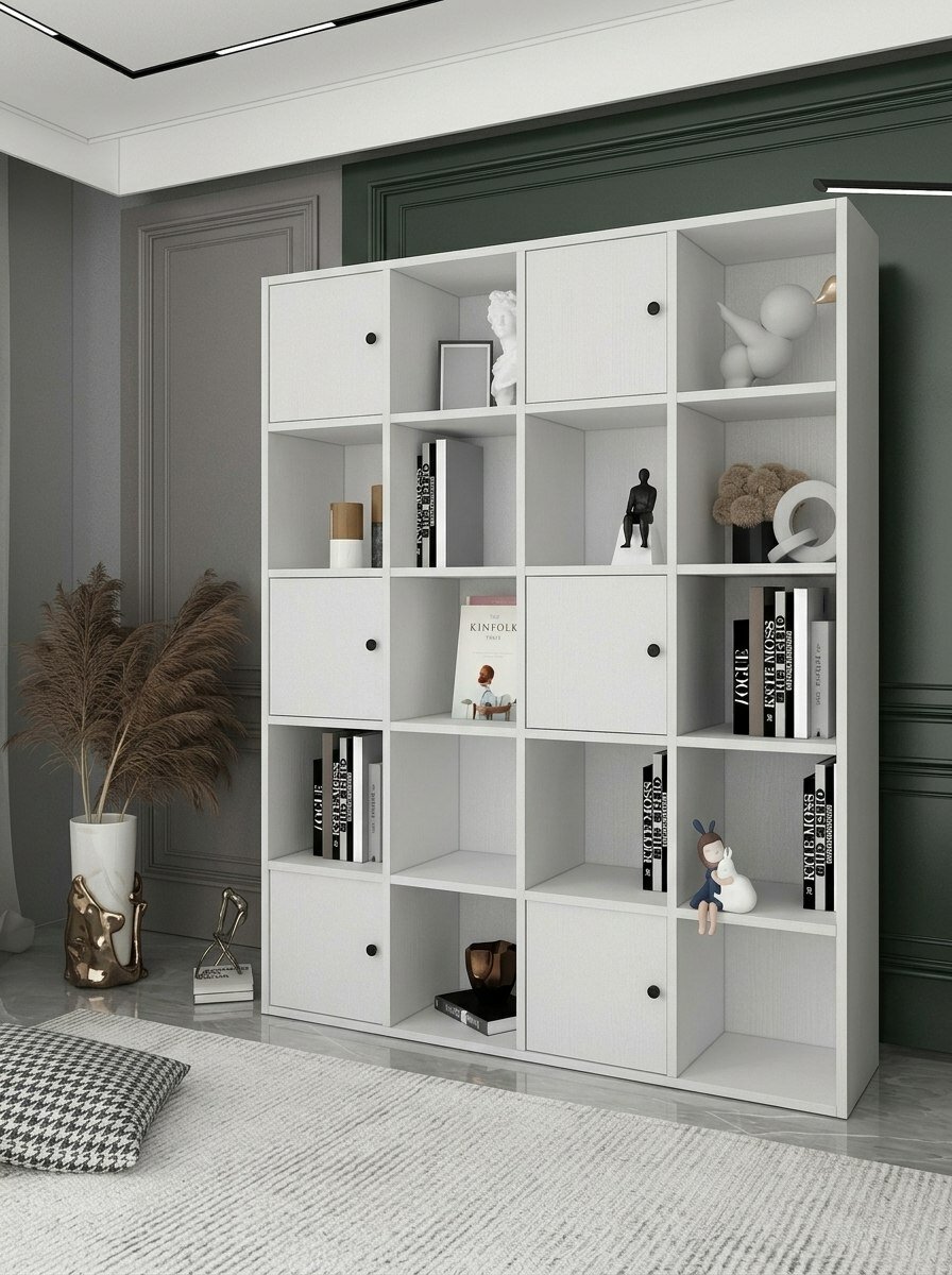 Книжный стеллаж Билли Айден 5 IКЕА Белый Фасадный 0101 GF 128x30x160 см, GOODFORM