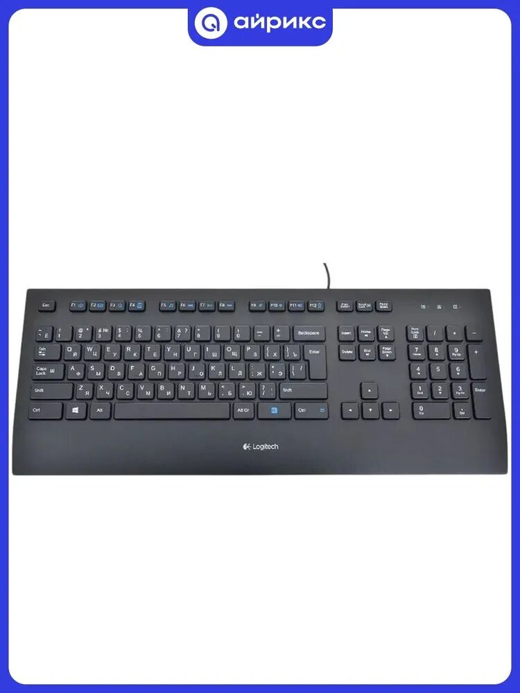 Проводная клавиатура Logitech K280e USB (920-005215), полноразмерная, 104 клавиши, черный