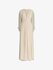 Платье Alberta Ferretti Pleated silk maxi dress, размер 42, бежевый/белый