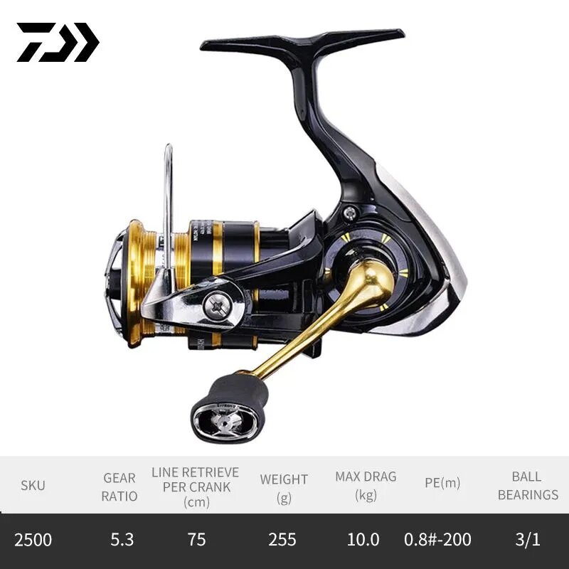 2023 DAIWA CROSSFIRE LT 2500 5.3 Рыболовные снасти рыболовная катушка