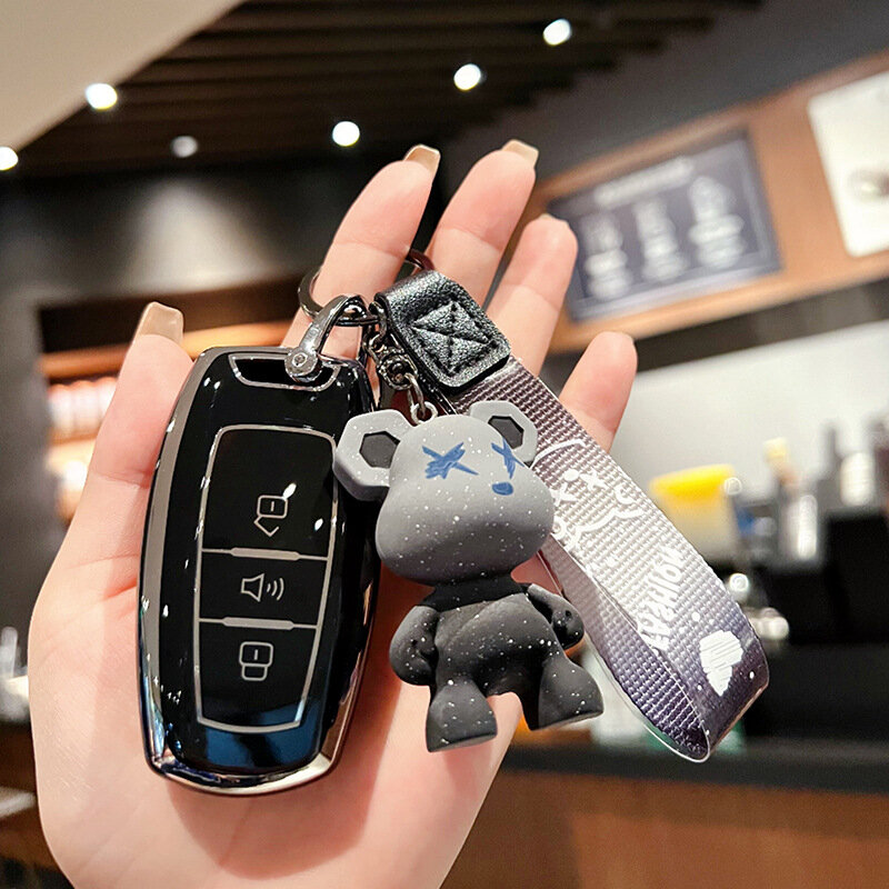 Haval Smart 3-Button Брелок для ключей для H6 H2S F7X - Черный + Серый медвежий дизайн комплект