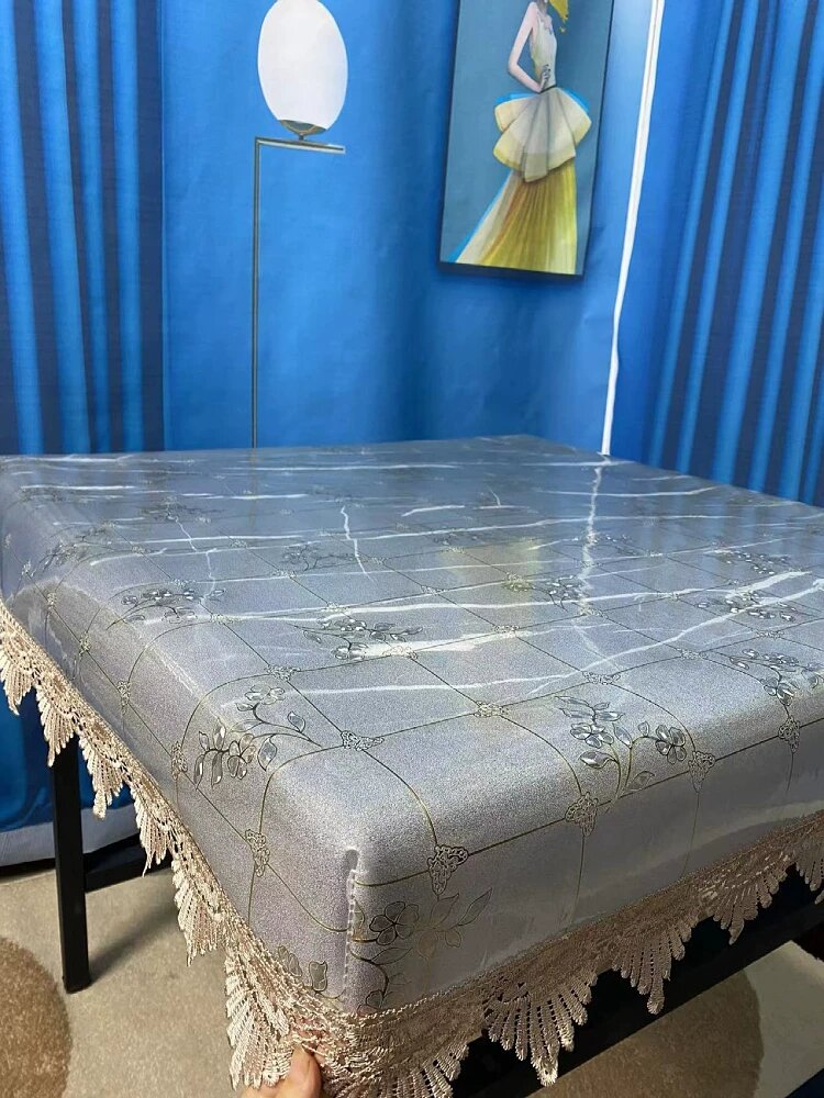 Золотой классический кружевной край 90x90см водонепроницаемый, маслостойкий, термостойкий чехол для электрического