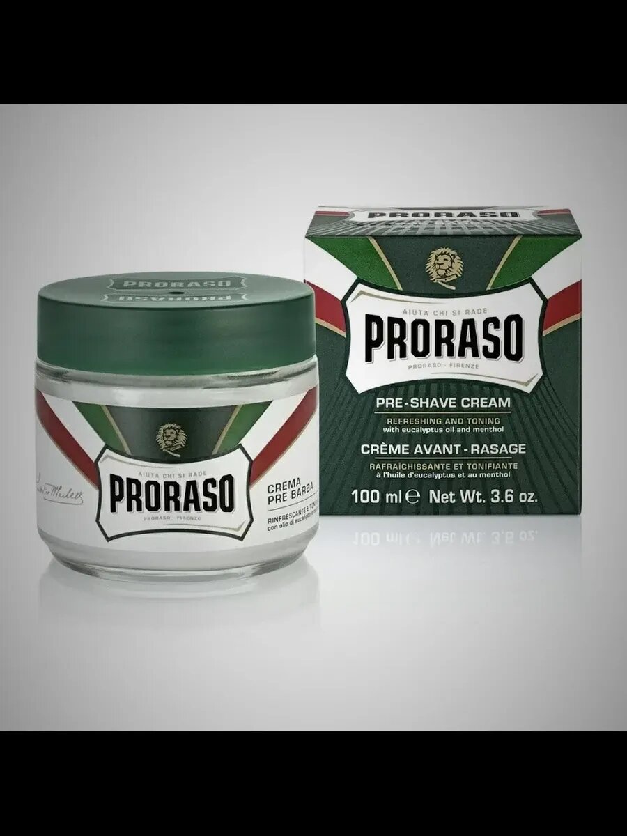 Proraso Green Cream, Крем до бритья освежающий 100 мл