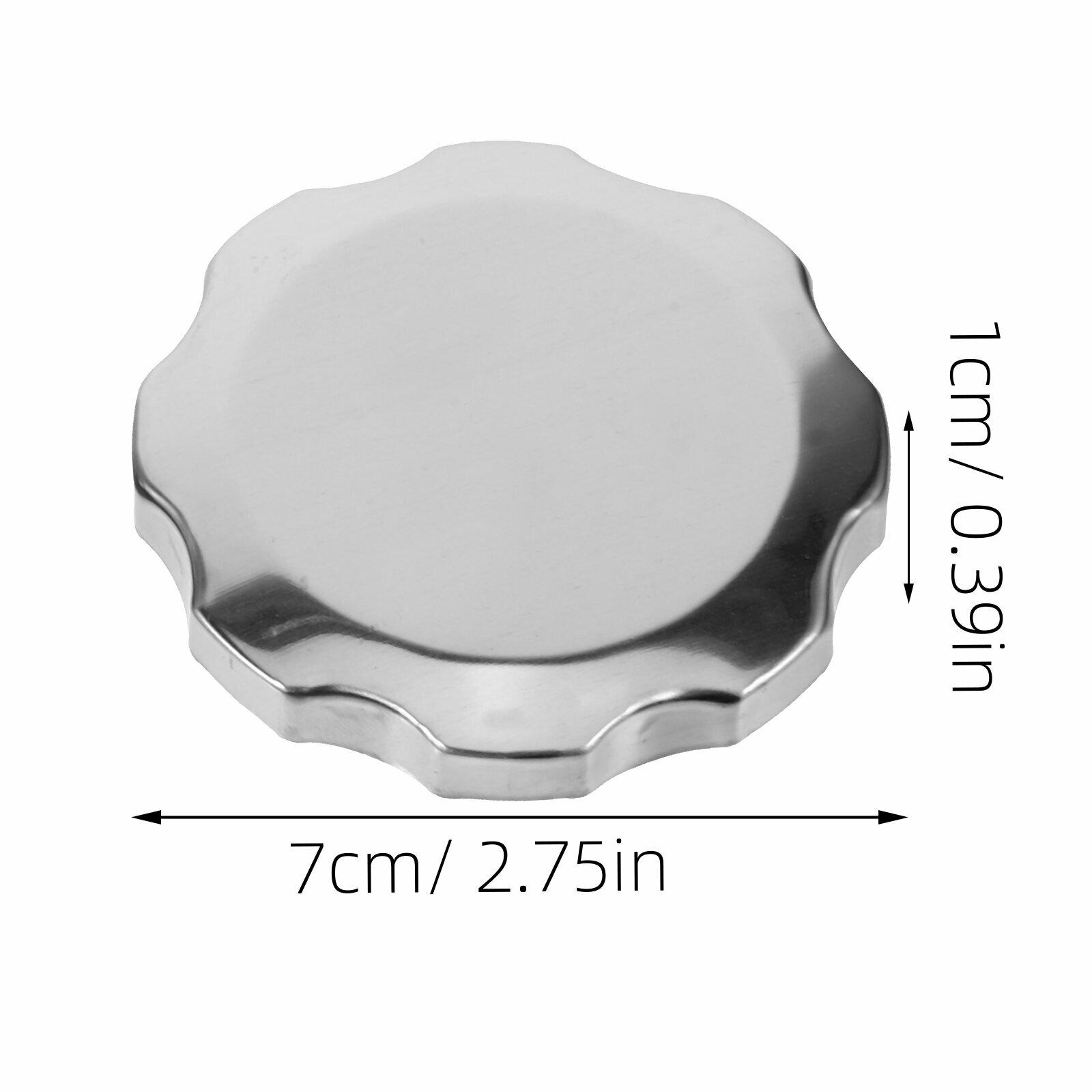 2 Штуки Топливные Баки Заглушки Серебристый Цвет 7.00X7.00X1.00Cm