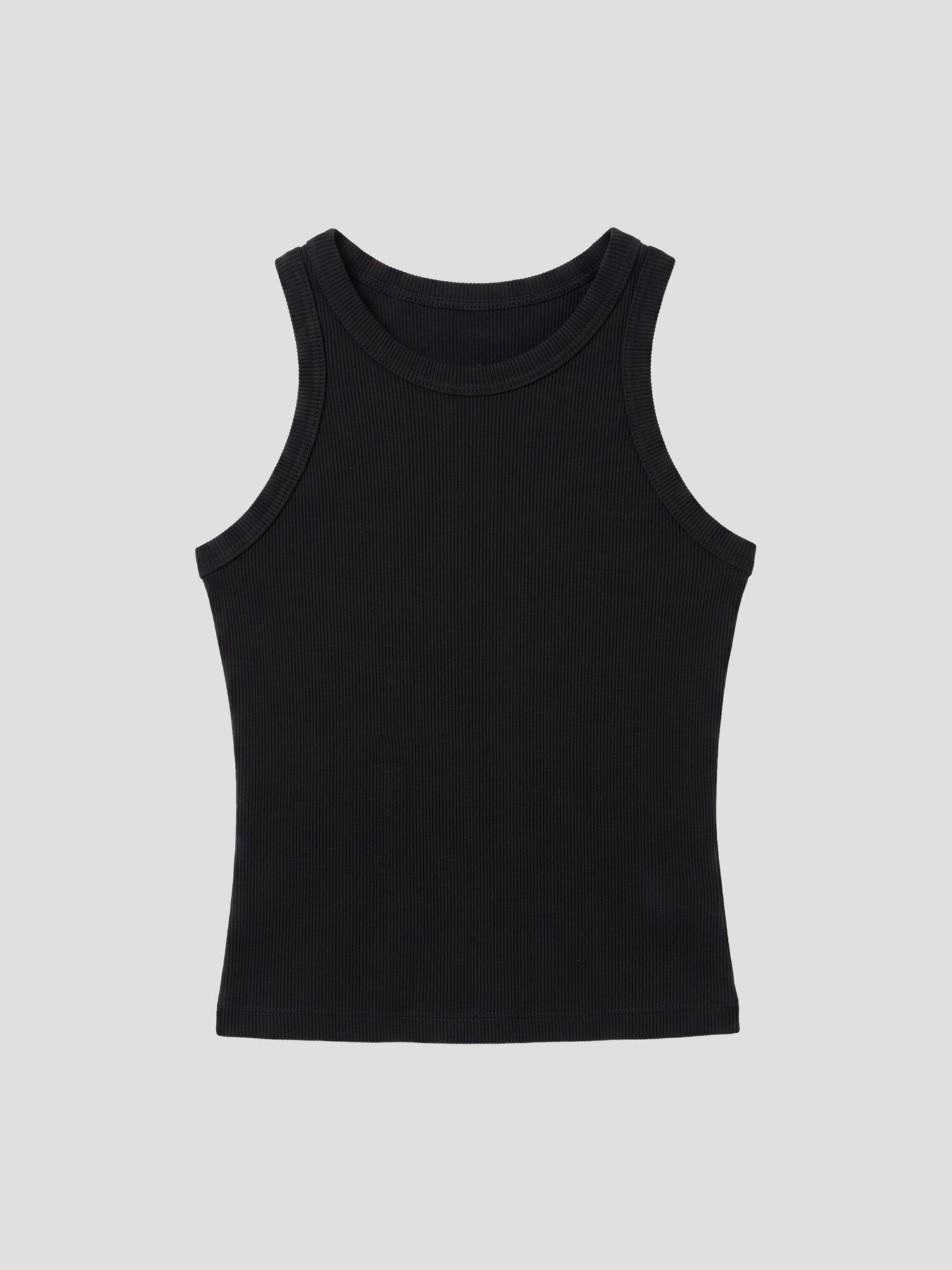 Майка Sleeveless top with a metal logo badge