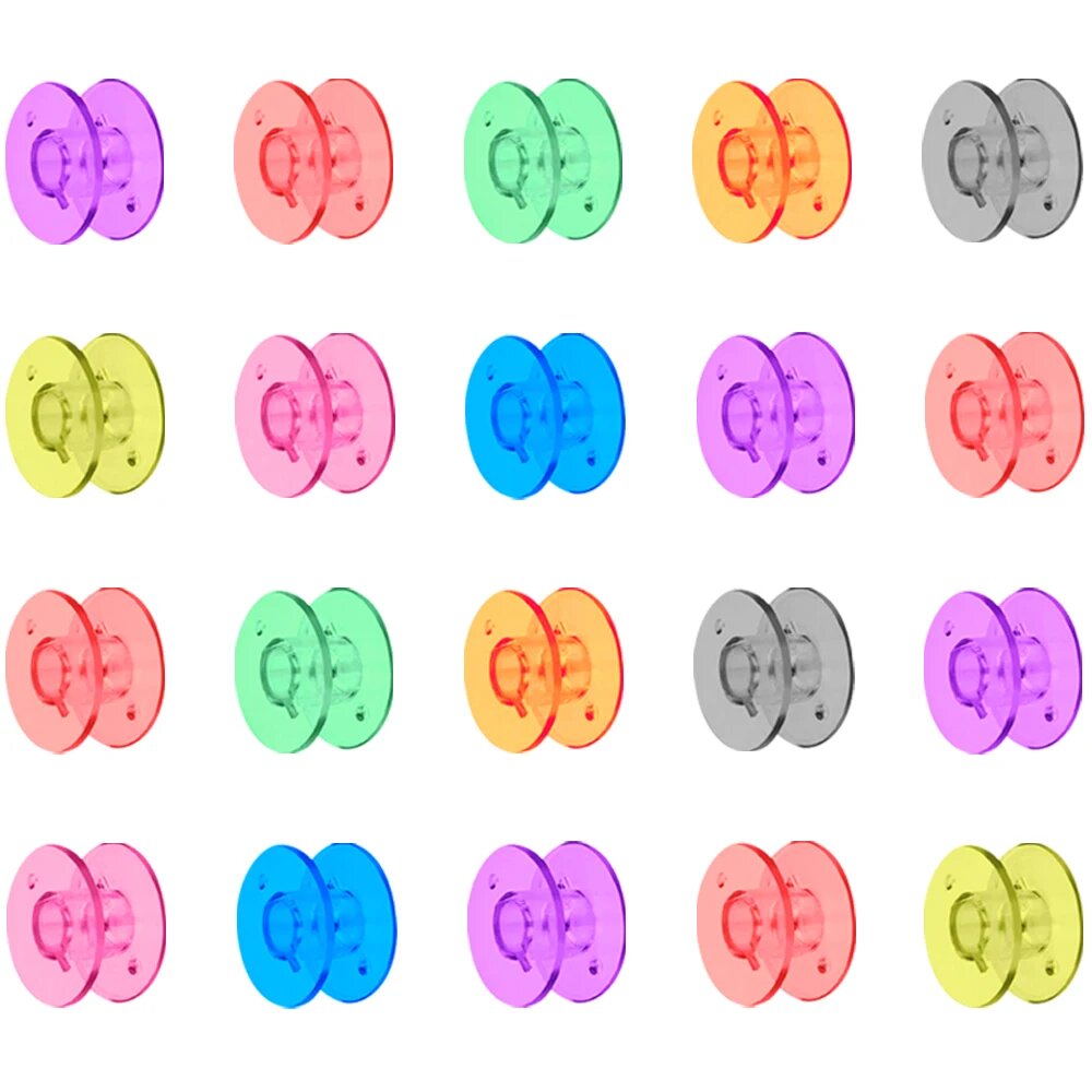 Шпульки для швейных машин OZXHIXU, прозрачные, пластик, 20 шт Random Color