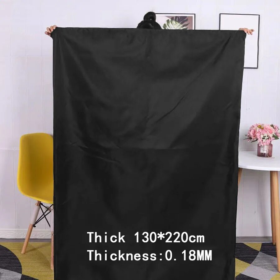 Водонепроницаемая простыня из ПВХ для взрослых 220x130 см Черный, Black Thick-130x220