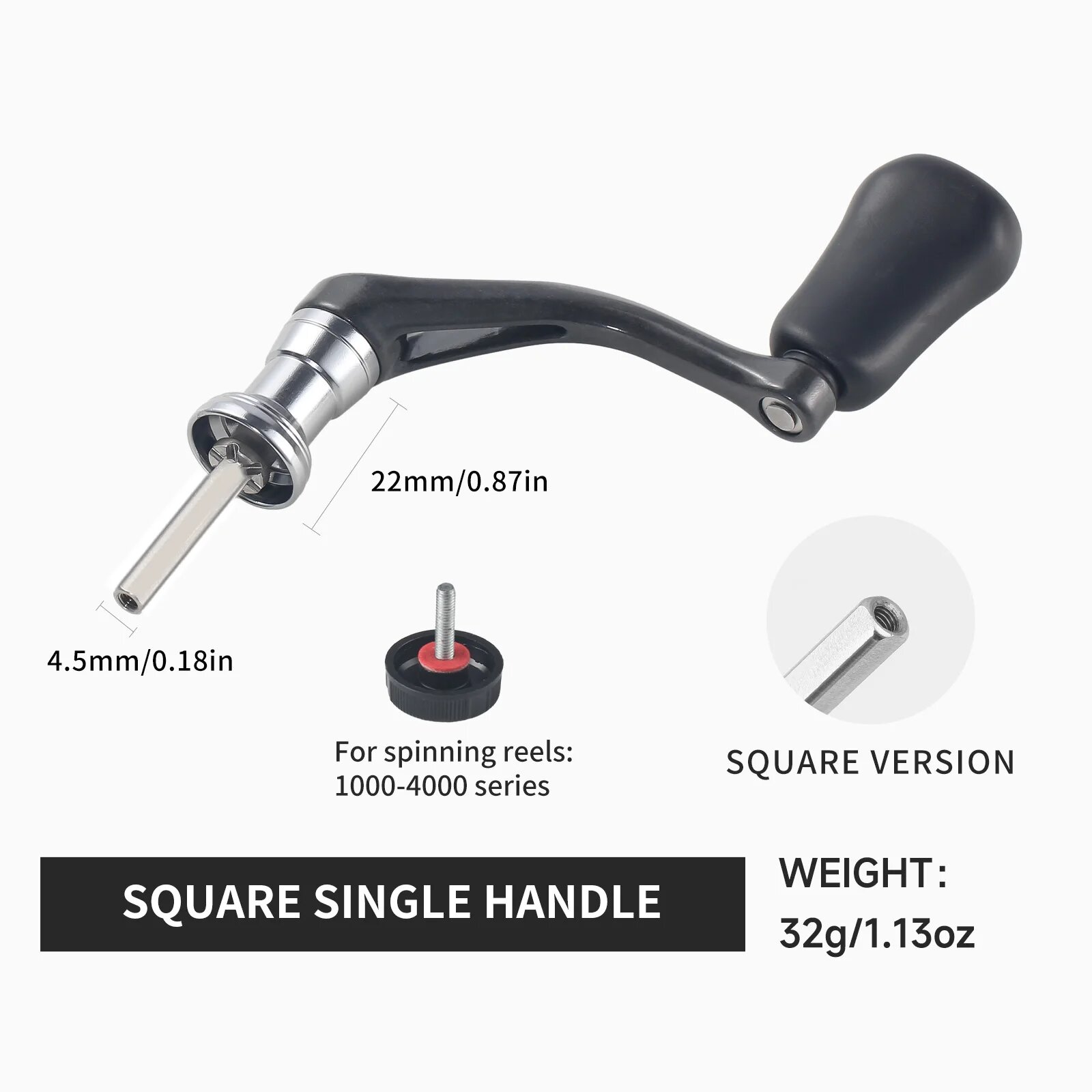 Рукоятки для рыболовных катушек HAUT TON из карбона Square Single