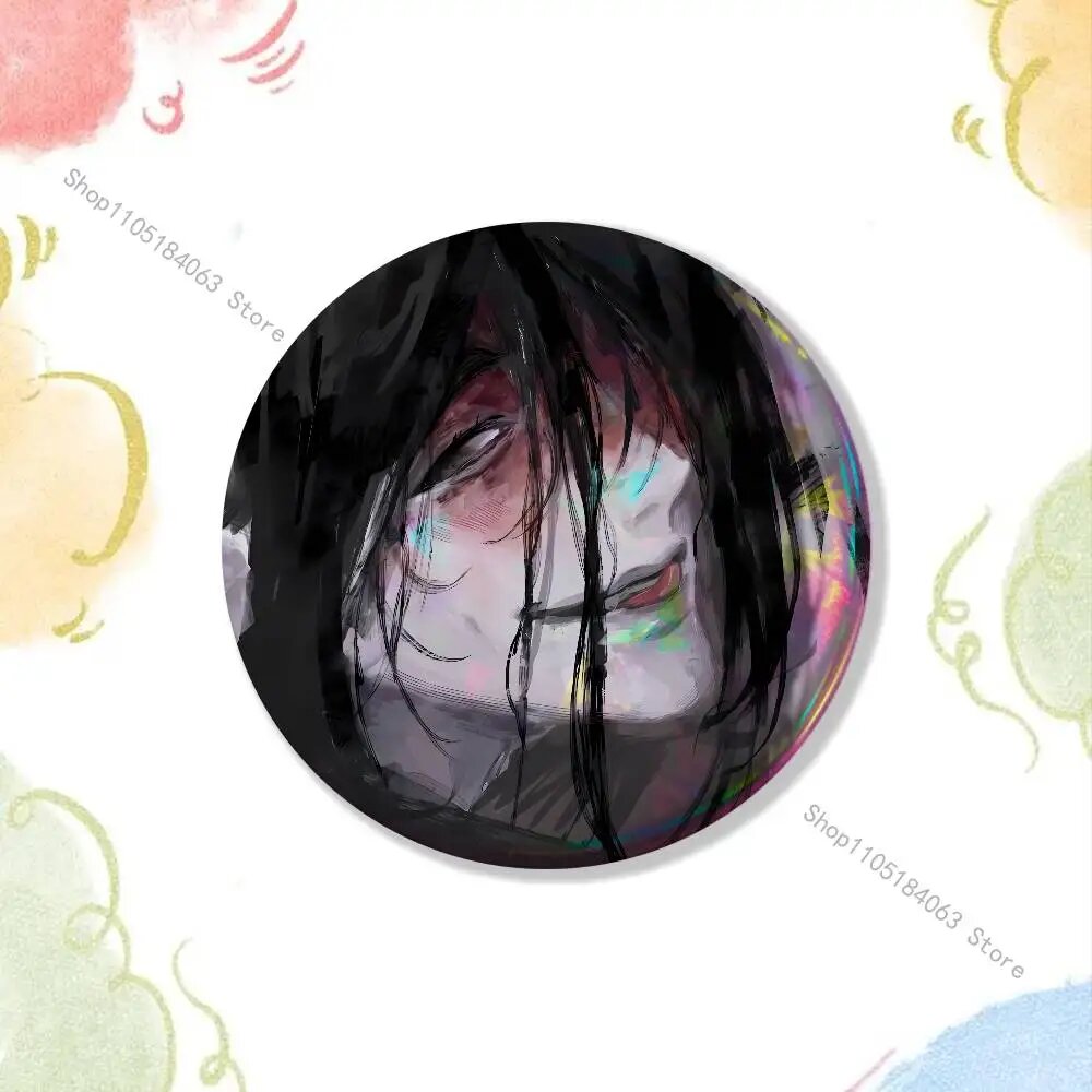 H-Homicipher Mr Crawling Badges Button Round Creative Pin Brooch Badge Bag Decor Fans Collect Friends Gifts