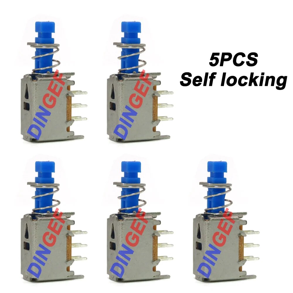 5 шт. прямые ключевые переключатели DNIGEF PS22E05 синие Self locking