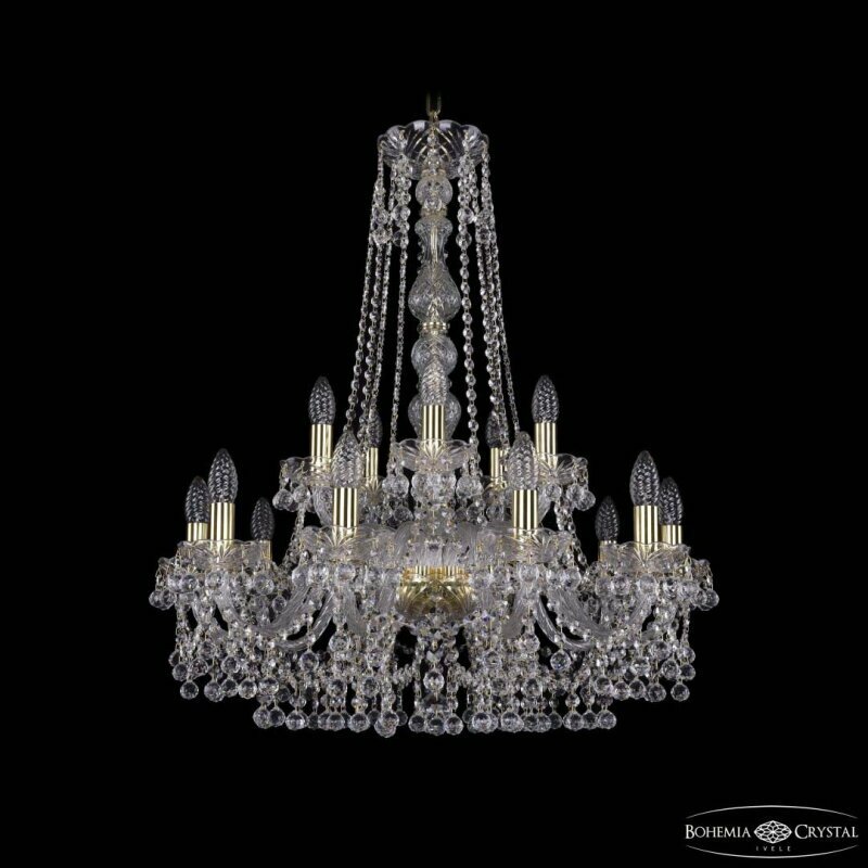 Подвесная люстра Bohemia Ivele Crystal 1409 1409/10+5/240/h-77 G