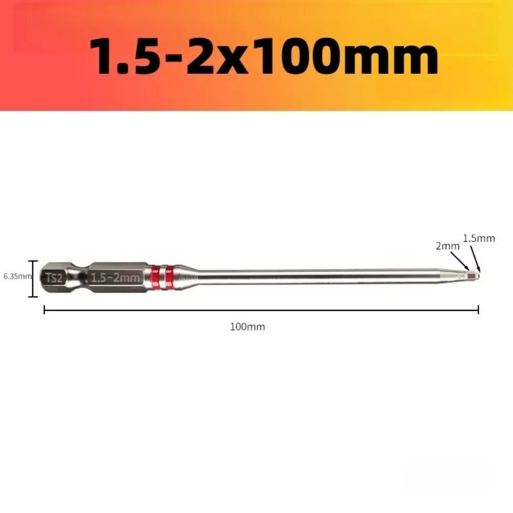 Шестигранные биты S2 65/100 мм "Пагода" 1 шт. 1.5-2mmx100mm