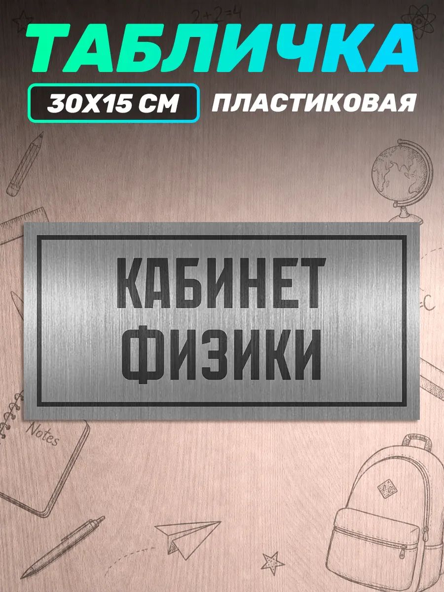 Школьная табличка на дверь класса и кабинета Физики