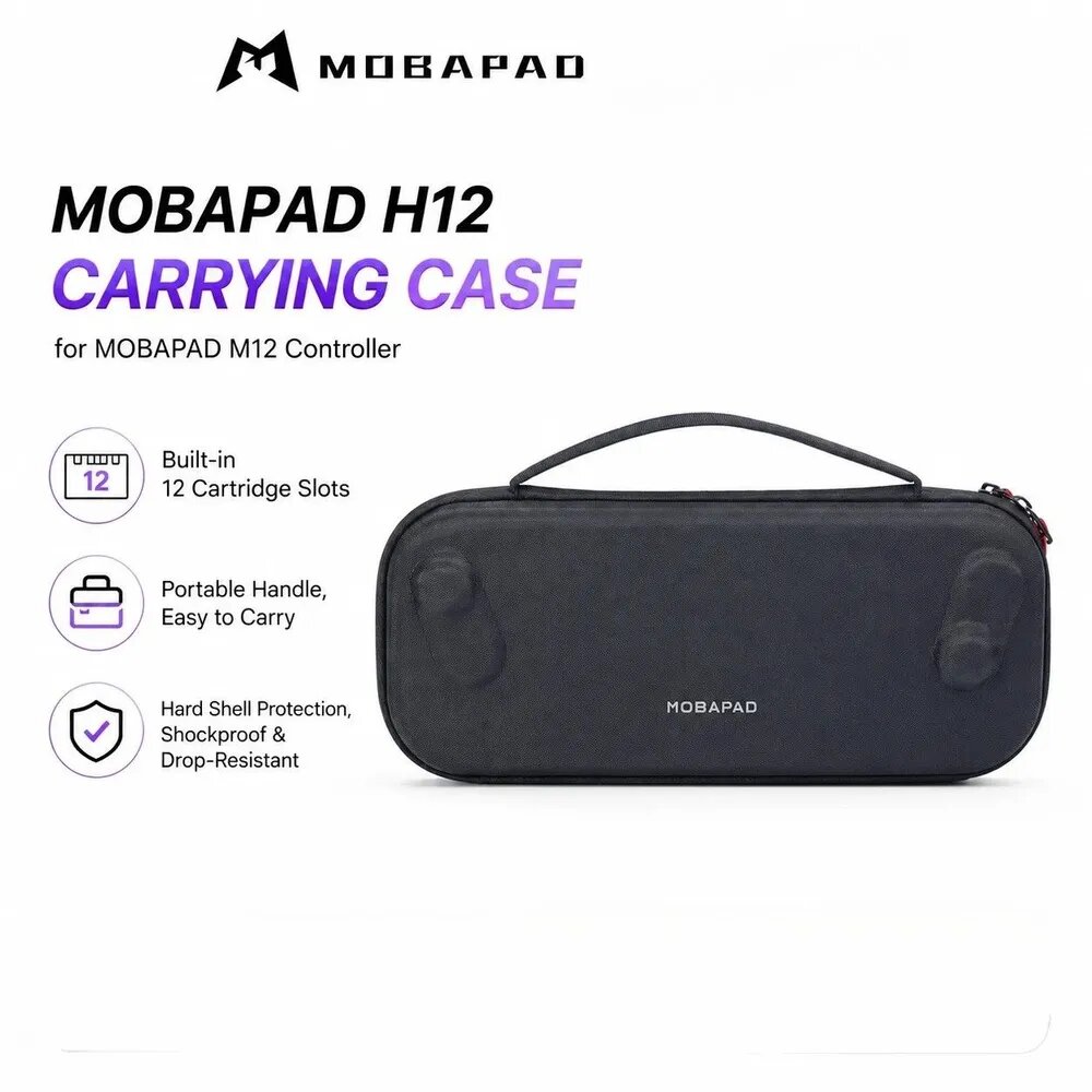 Mobapad Чехол для переноски, сумка для хранения с 12 слотами для картриджей, для M12 HD/S Switch 2