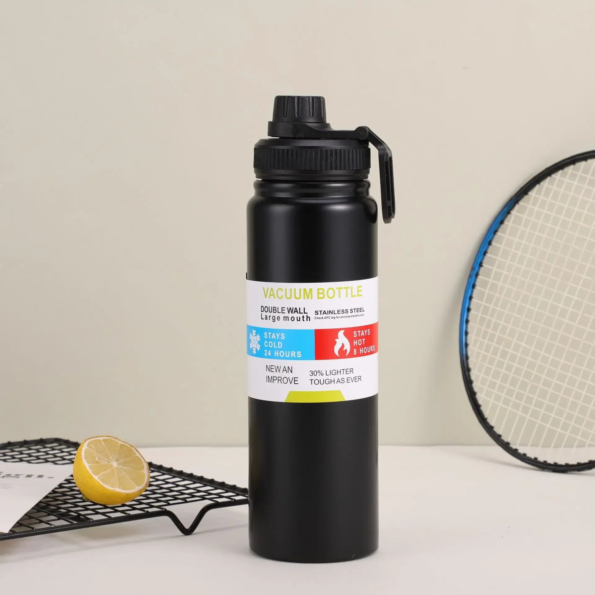 Термос PGY из нержавеющей стали 600/800/1000 мл 800ml, Черный, Black